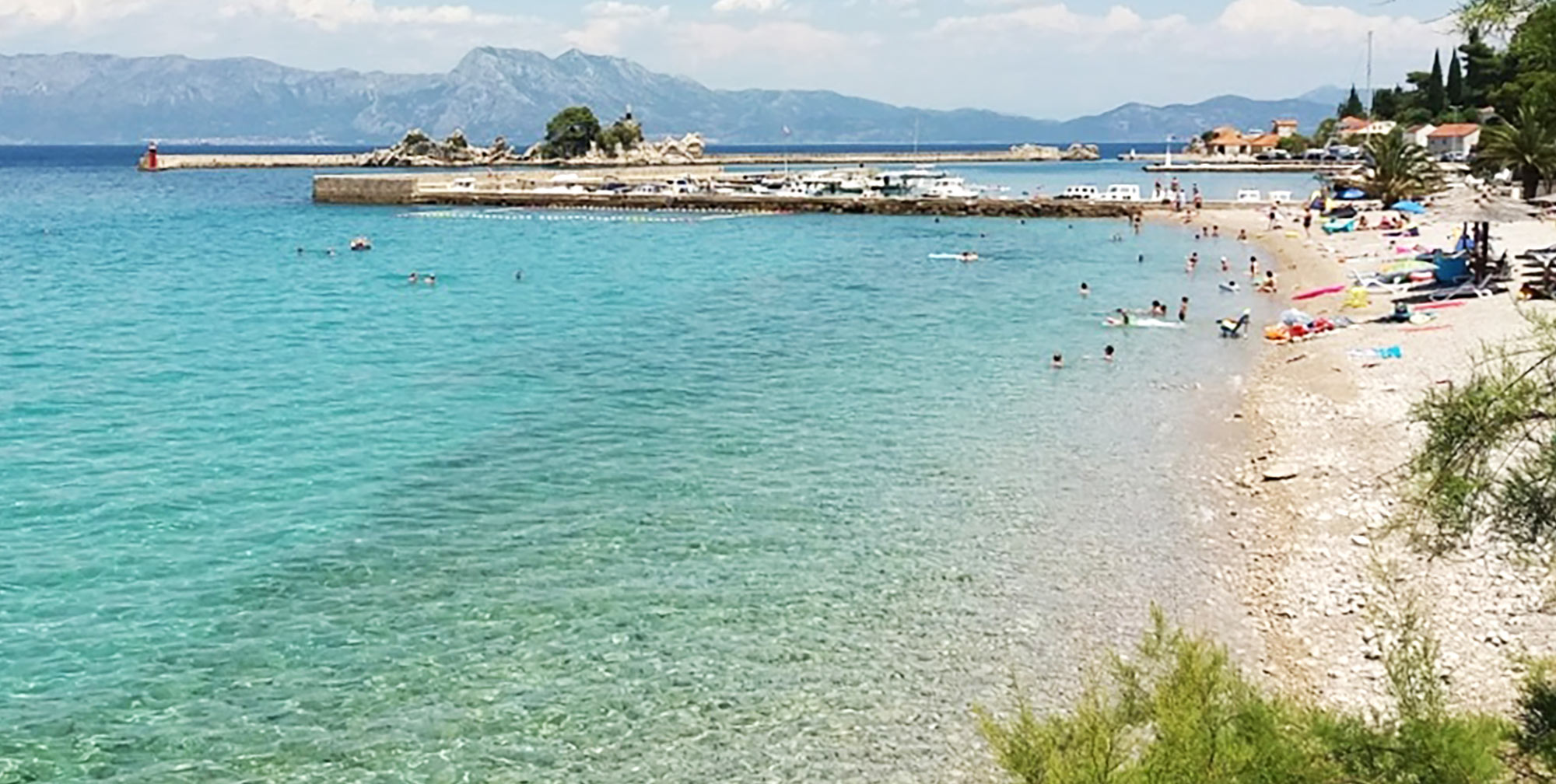 Strand von Pozora in Trpanja Unterkunft und Appartements in der Nähe ...